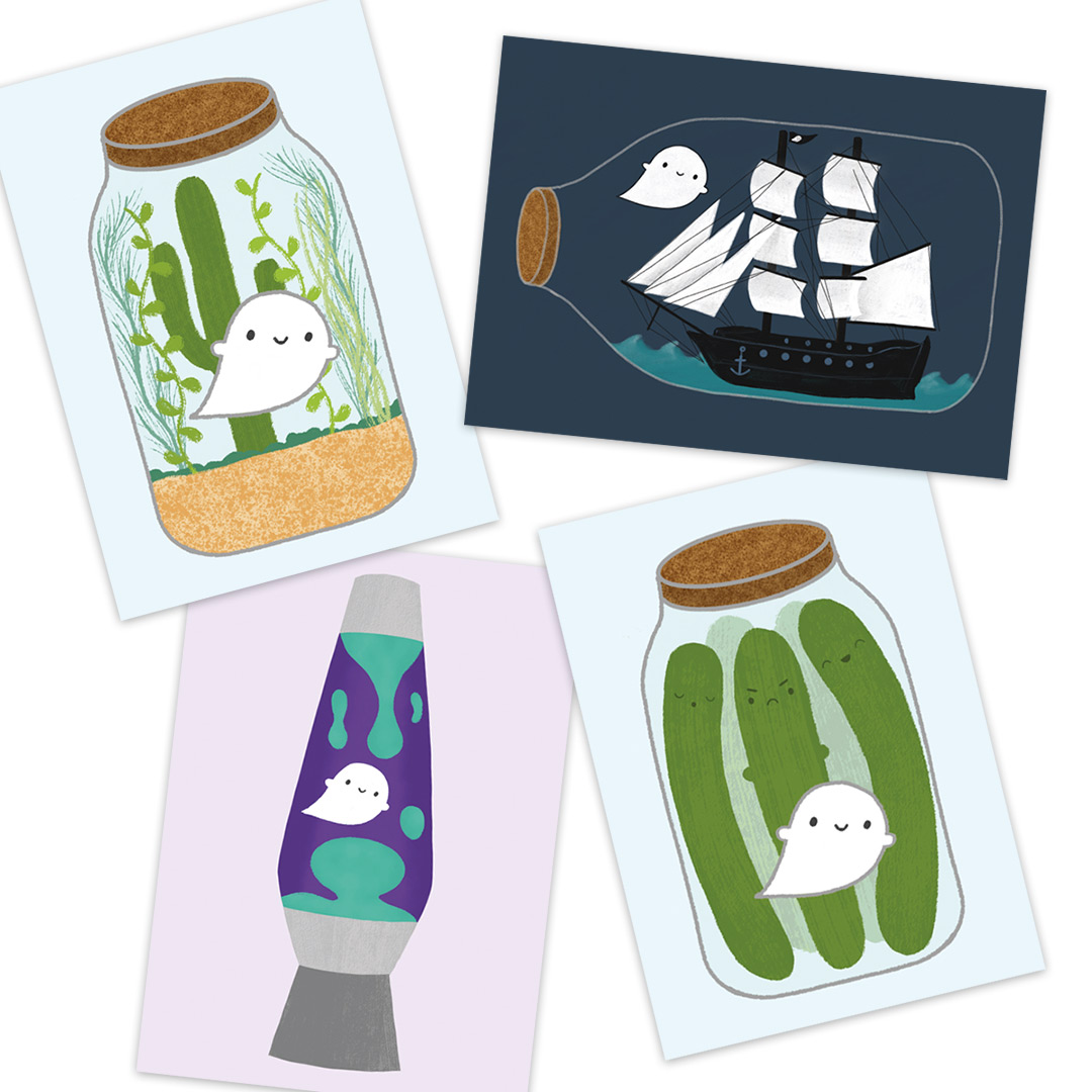 Trapped Ghosts – Art Auction & Postcards – Asking For Trouble
