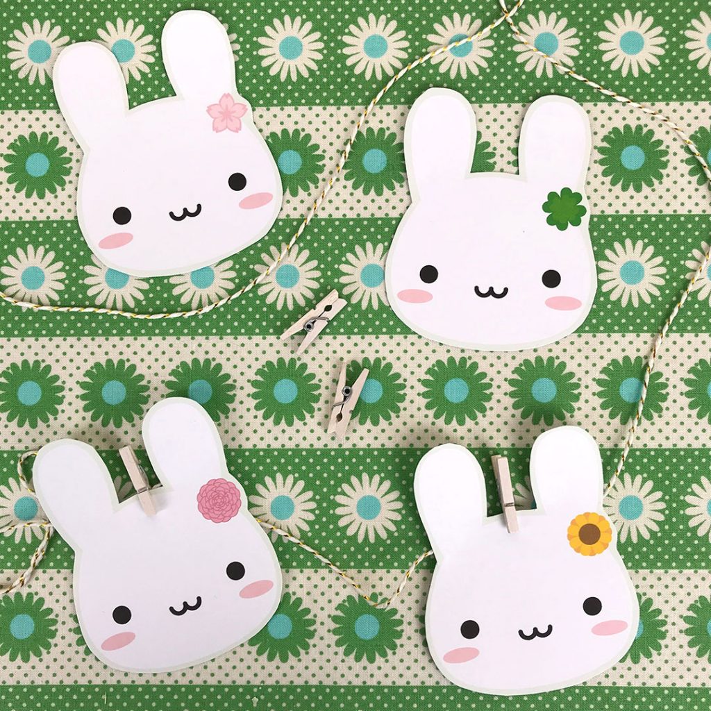 Spring Bunnies Printable Garland – Asking For Trouble