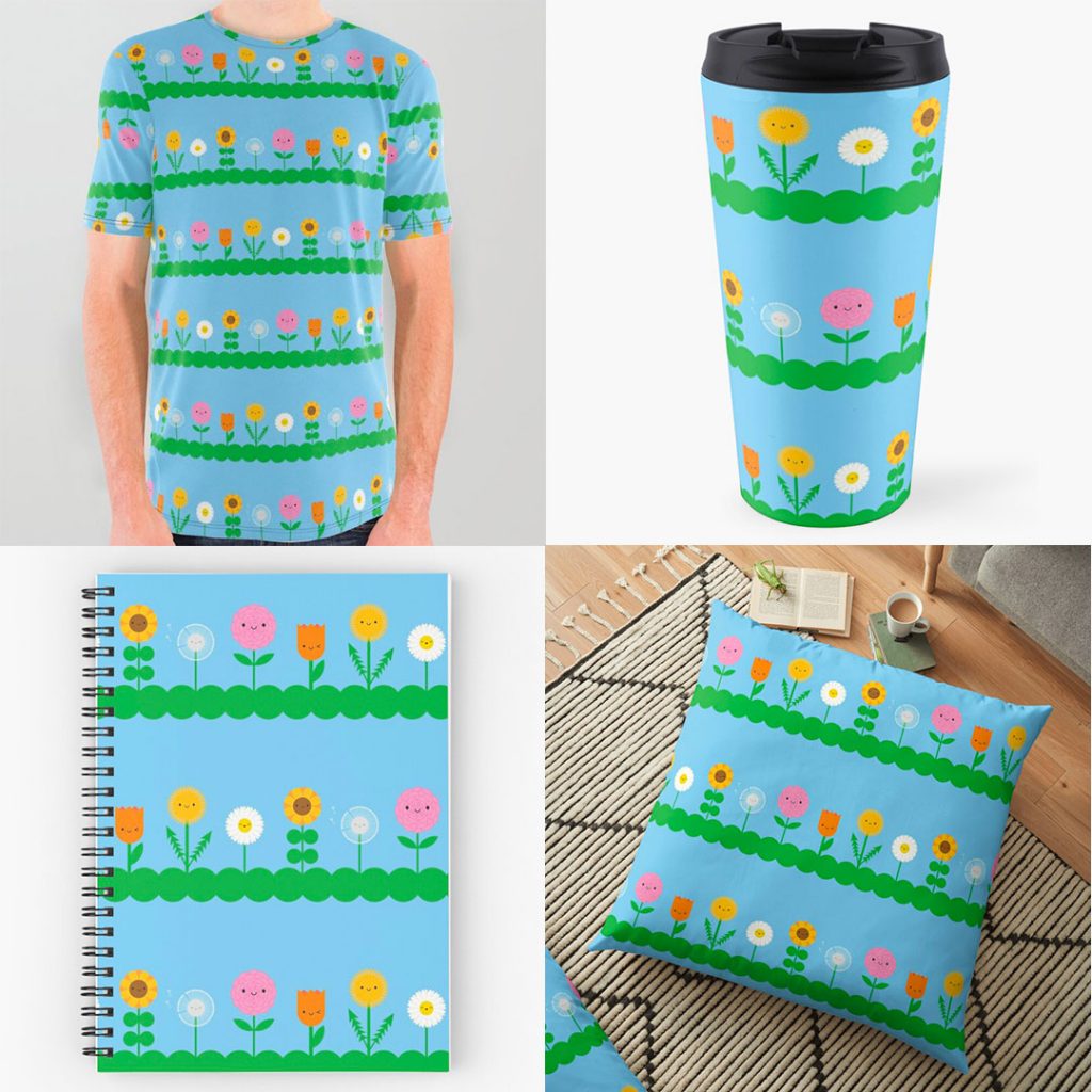 New Kawaii Flower Field Pattern - Asking For Trouble